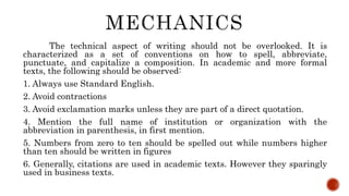 Principles of writing | PPTX