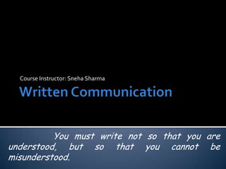 Principles of written communication | PPT