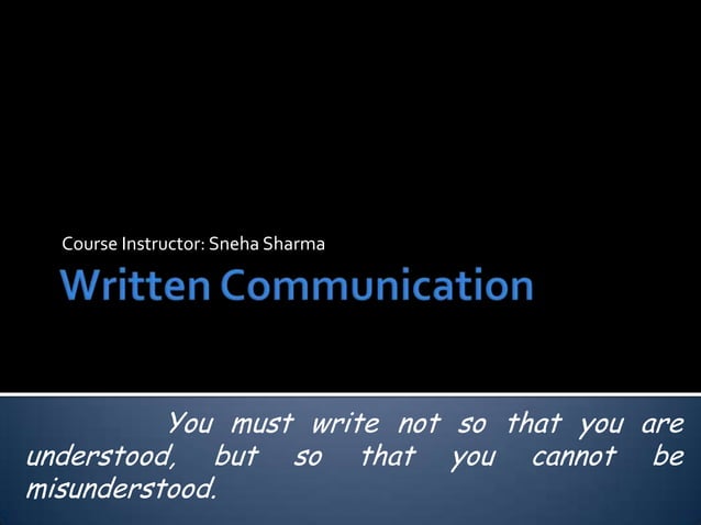 Principles of written communication | PPTX