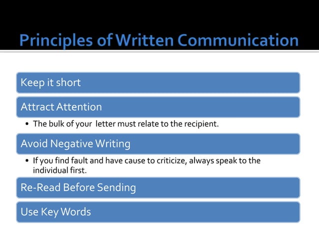 Principles of written communication | PPTX