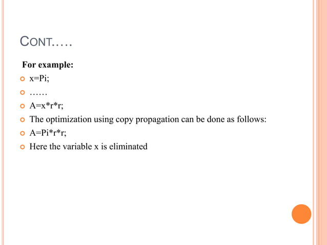 Principle source of optimazation | PPTX | Programming Languages | Computing
