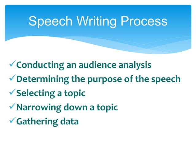 Principle of Speech Writing | PPTX