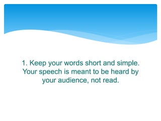 Principle of Speech Writing | PPTX
