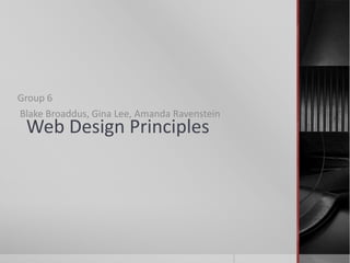 Web Design Principles Group Project | PPT