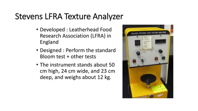 Principles & practice of objective texture measurement | PPTX