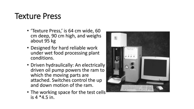 Principles & practice of objective texture measurement | PPTX