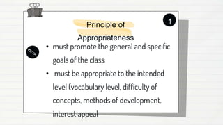 Principles & practices of instructional materials.pptx | Free Download