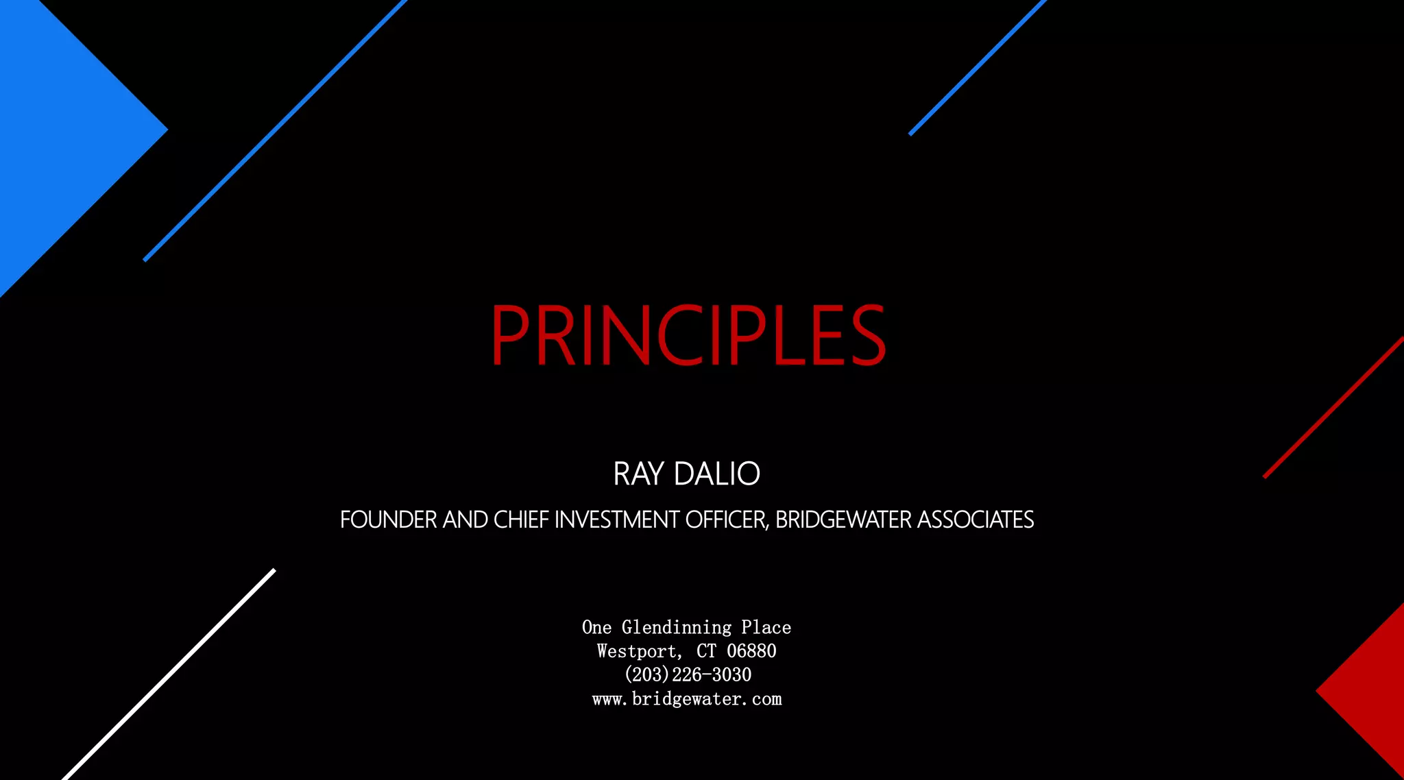 Principles by Ray Dalio | PPTX