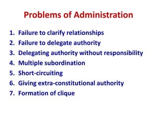 Principles & problems of administration | PPT
