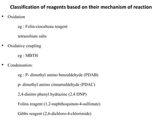 Principles & procedures involved in usage of reagents | PPTX