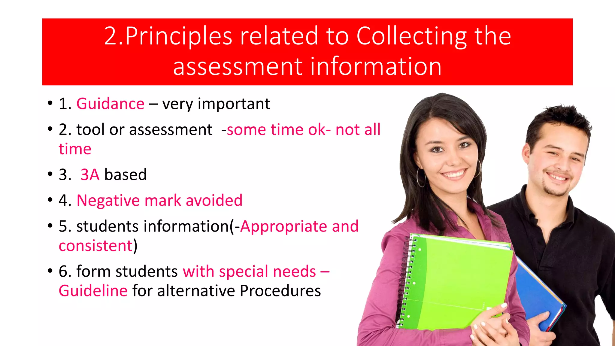 PRINCIPLES RELATED TO DIFFERENT STAGES OF AN ASSESSMENT PROGRAMME | PPT