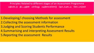 PRINCIPLES RELATED TO DIFFERENT STAGES OF AN ASSESSMENT PROGRAMME | PPT