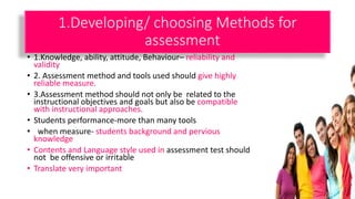 PRINCIPLES RELATED TO DIFFERENT STAGES OF AN ASSESSMENT PROGRAMME | PPT