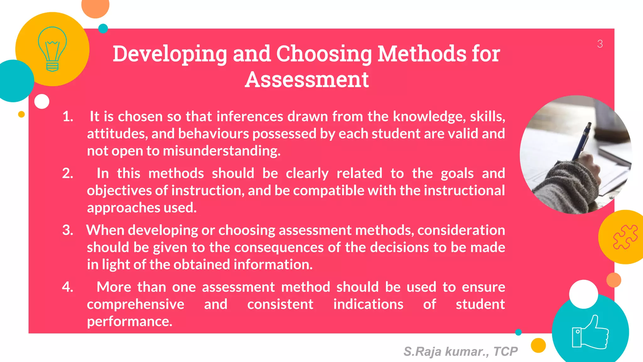 Principles related to selection of methods for assessment | PDF