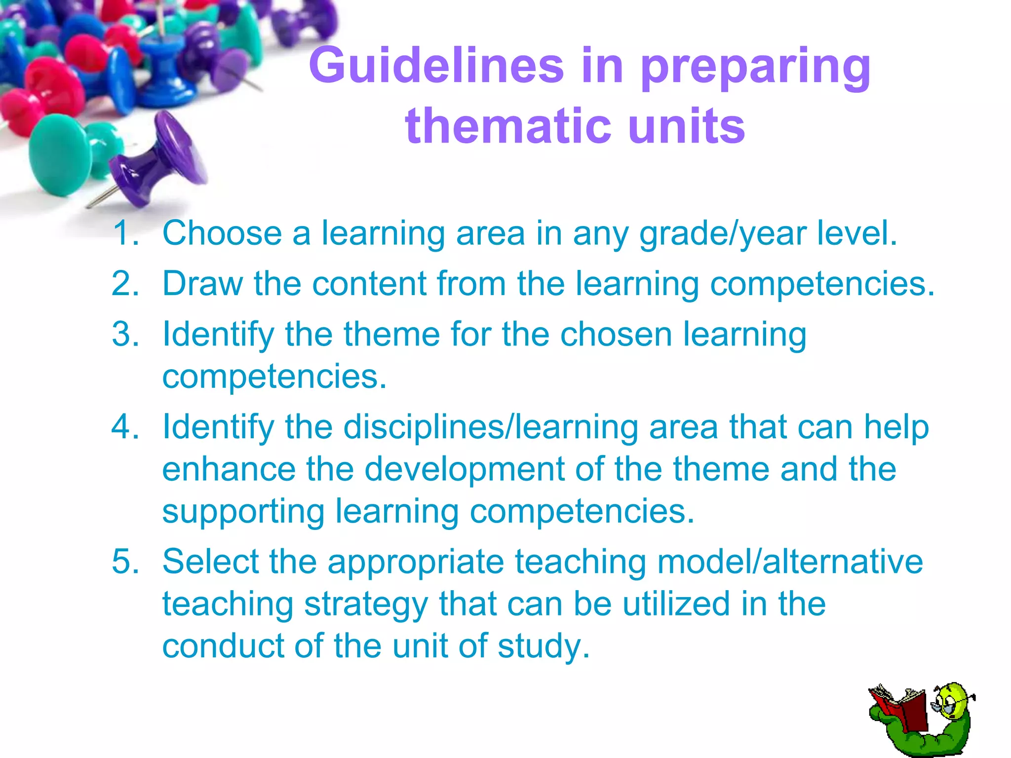 Integrated Multidisciplinary thematic unit and | PPTX