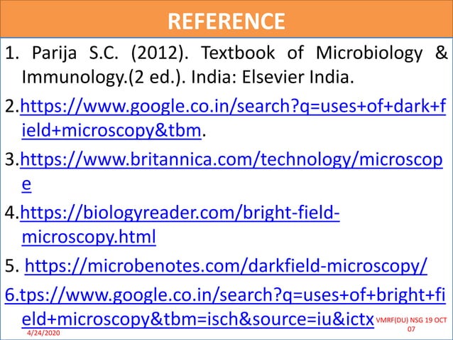 Principles, structure and apllications of bright field and dark field ...