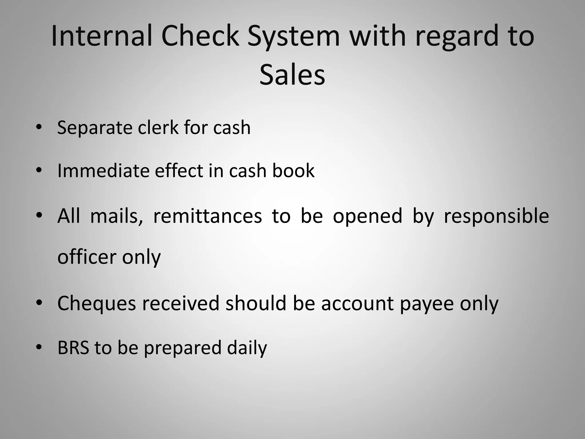 Principles to Develop Good Internal Check System | PPT