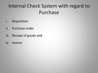 Principles to Develop Good Internal Check System | PPTX