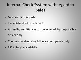 Principles to Develop Good Internal Check System | PPTX