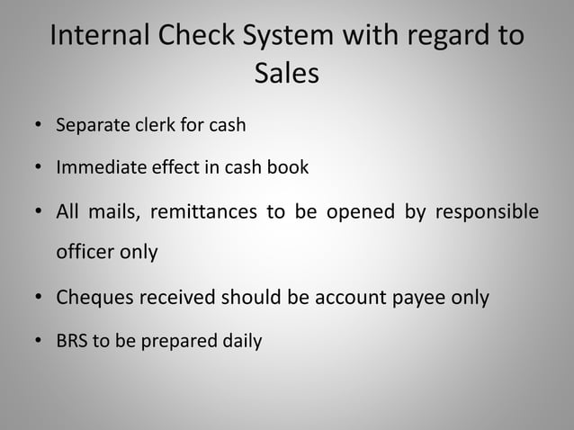 Principles to Develop Good Internal Check System | PPTX