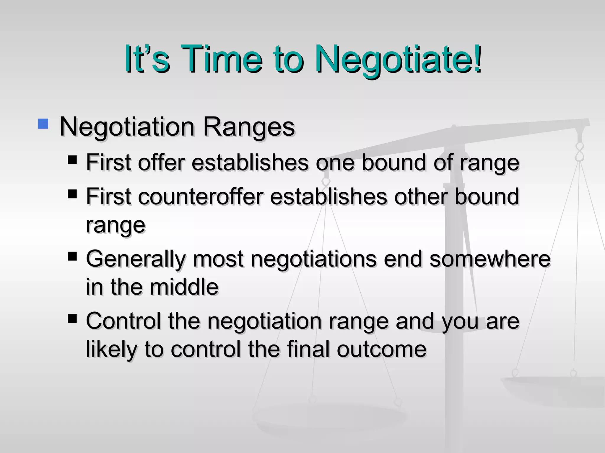 Principles to successful negotiations | PPT