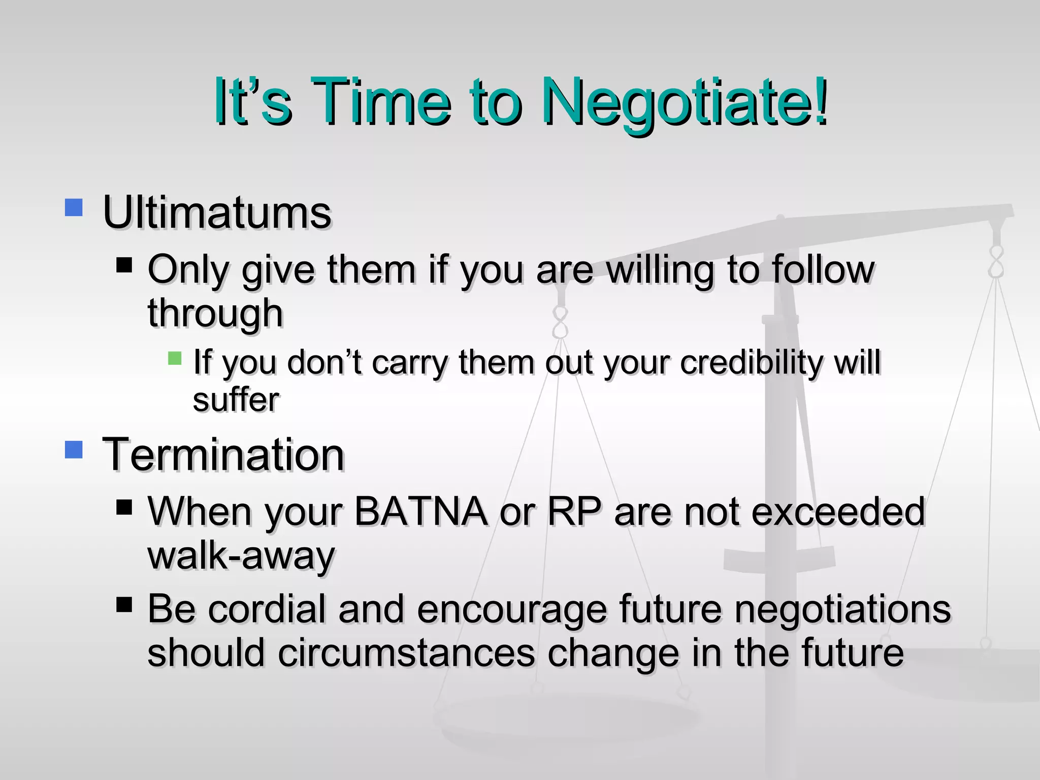 Principles to successful negotiations | PPT