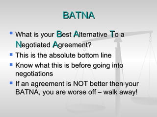 Principles to successful negotiations | PPT