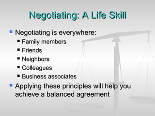 Principles to successful negotiations | PPT