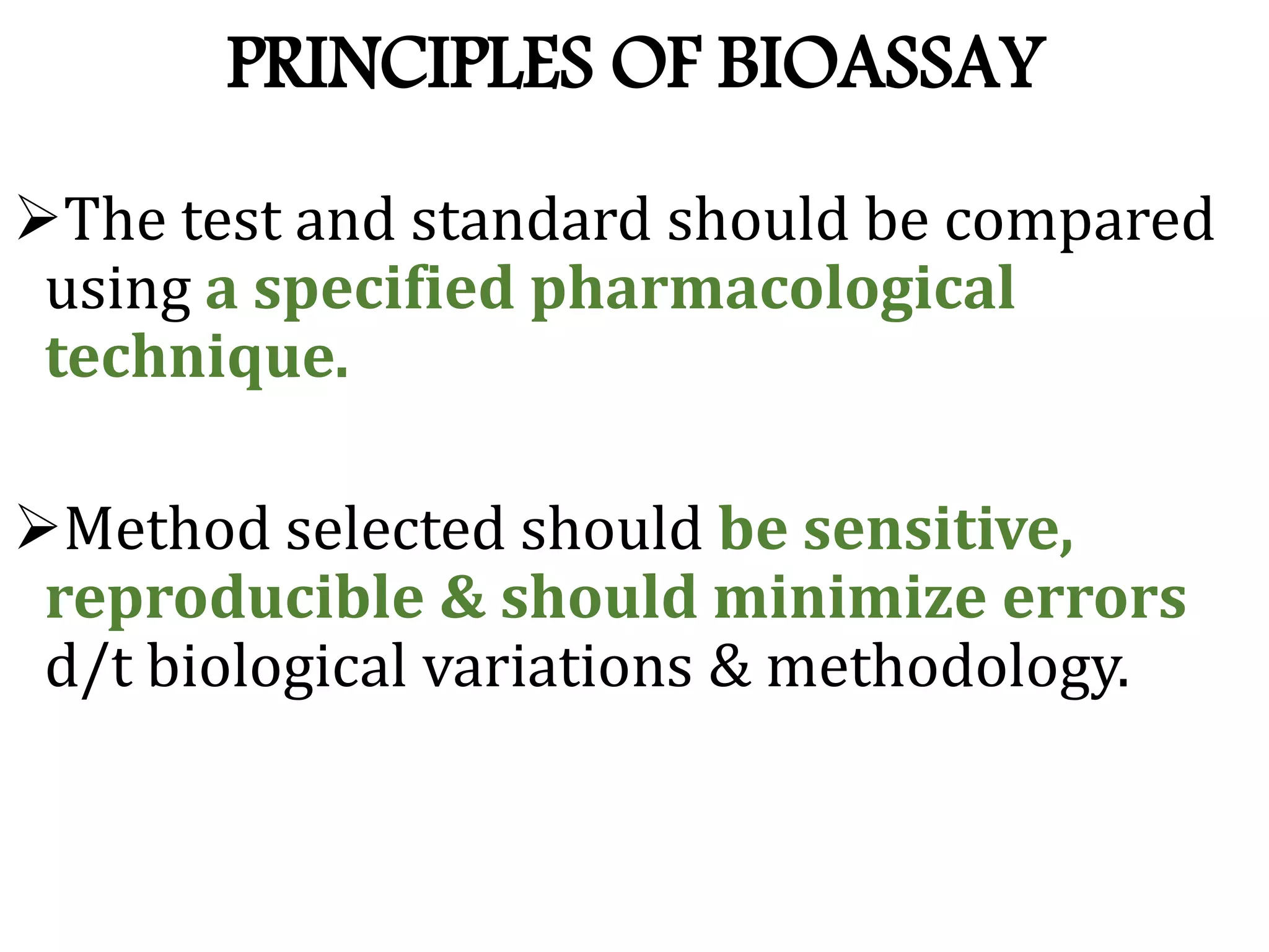 Principles & types of bioassay | PPTX