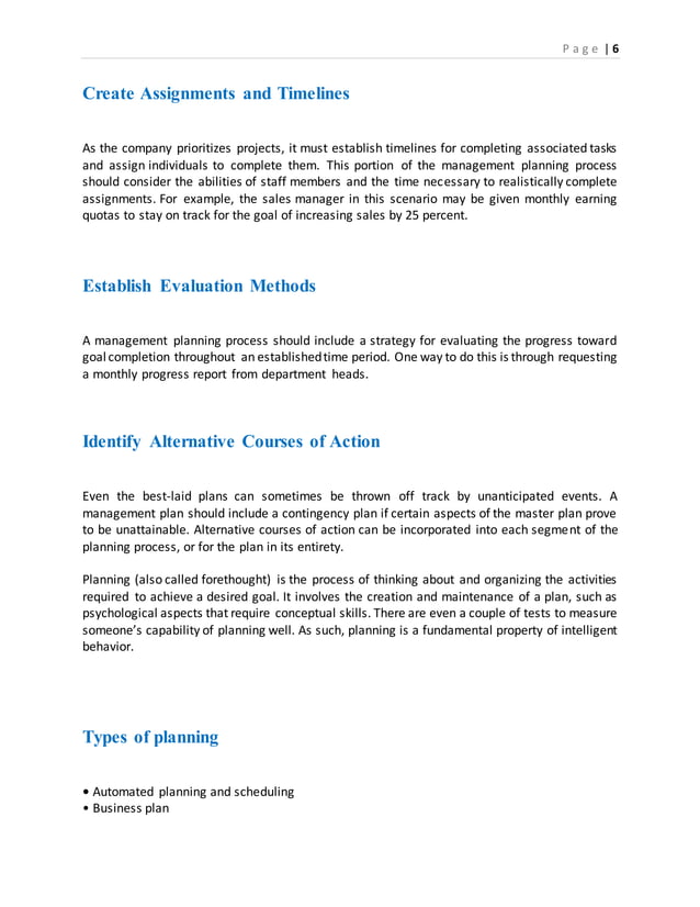 An Assignment On Planing & Organizing (Principles Of Management) | DOCX