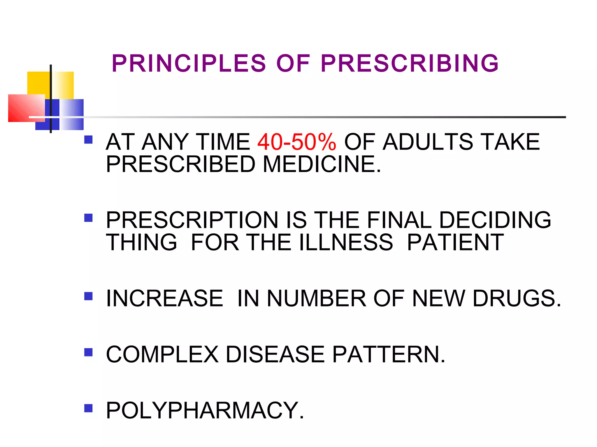 Principles of prescribing -- satya | PPT