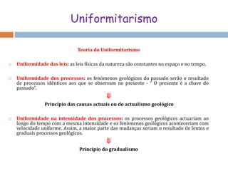 Princípios básicos do raciocínio geológico | PPTX