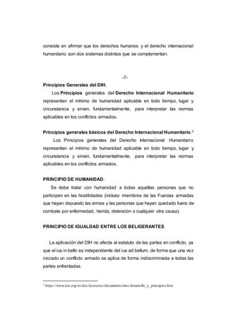 Principios DIH Y DIDH | DOCX