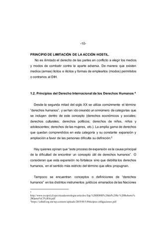Principios DIH Y DIDH | DOCX