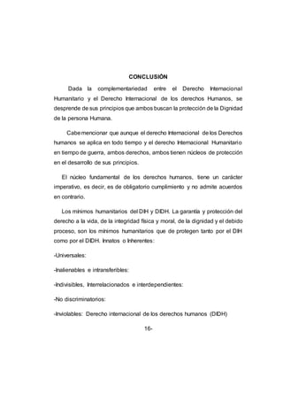 Principios DIH Y DIDH | DOCX