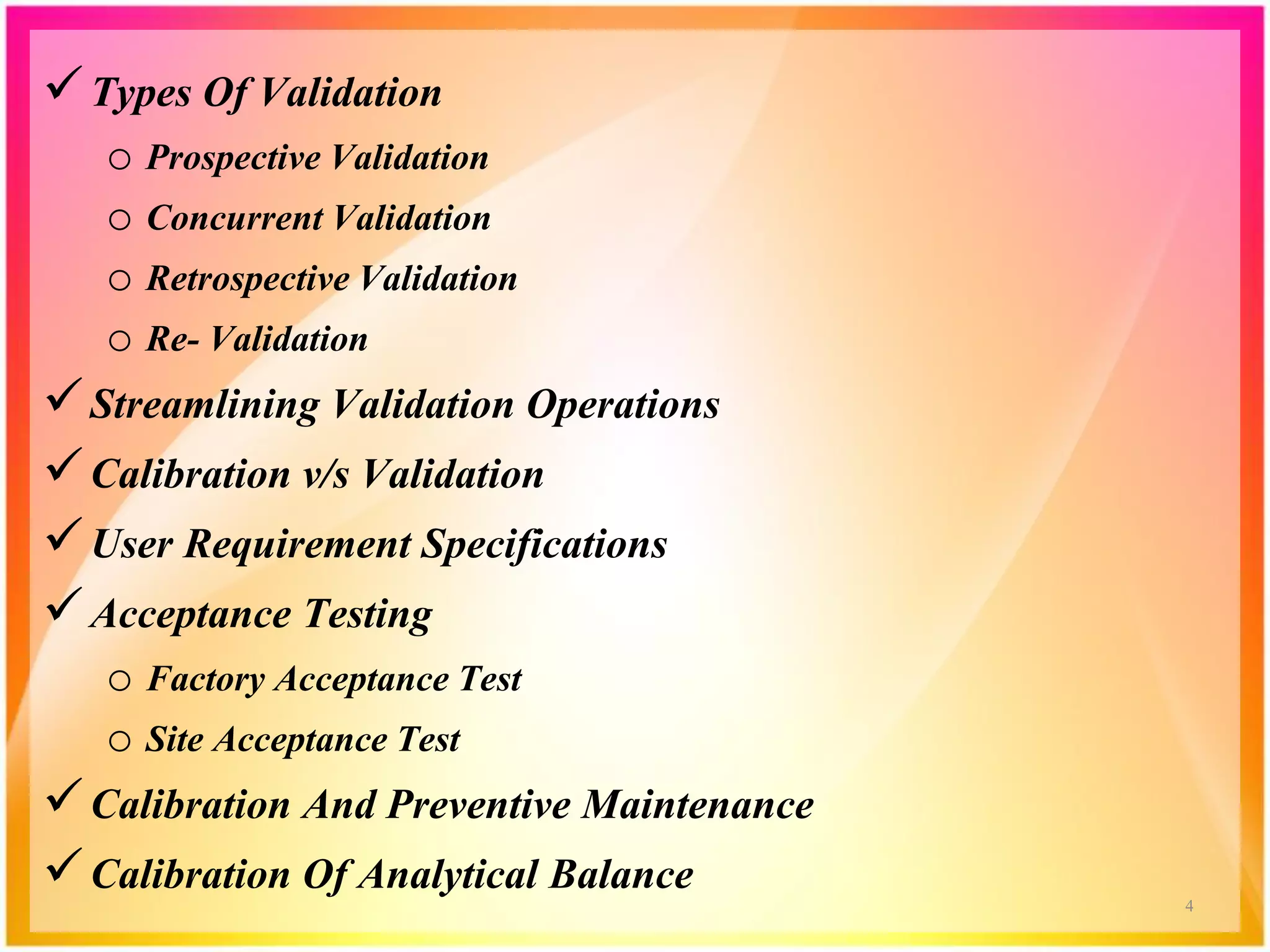 PHARMACEUTICAL CALIBRATION, QUALIFICATION AND VALIDATION: AN INTRODUCTION | PPTX