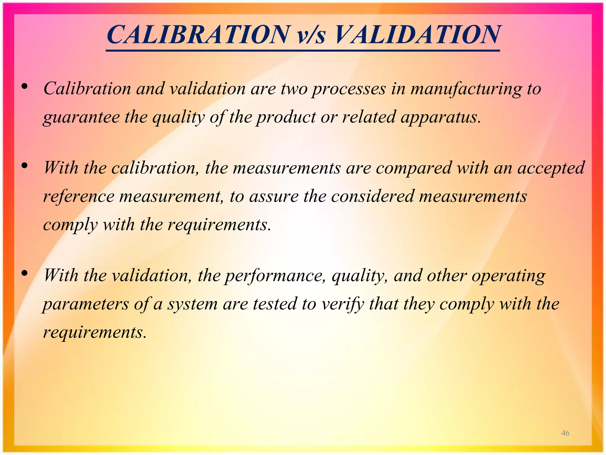 PHARMACEUTICAL CALIBRATION, QUALIFICATION AND VALIDATION: AN INTRODUCTION | PPTX