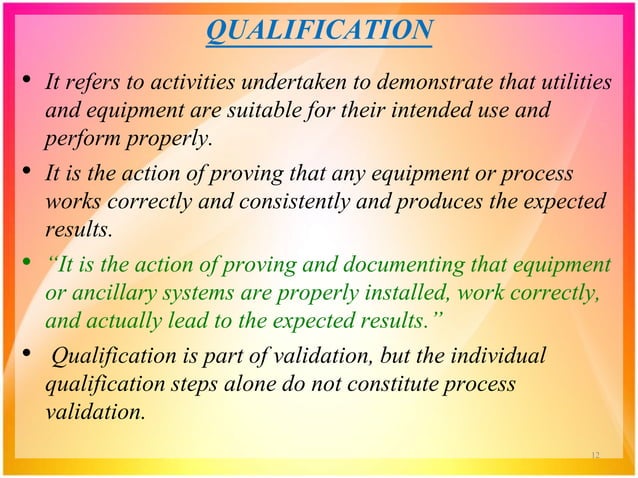 PHARMACEUTICAL CALIBRATION, QUALIFICATION AND VALIDATION: AN ...