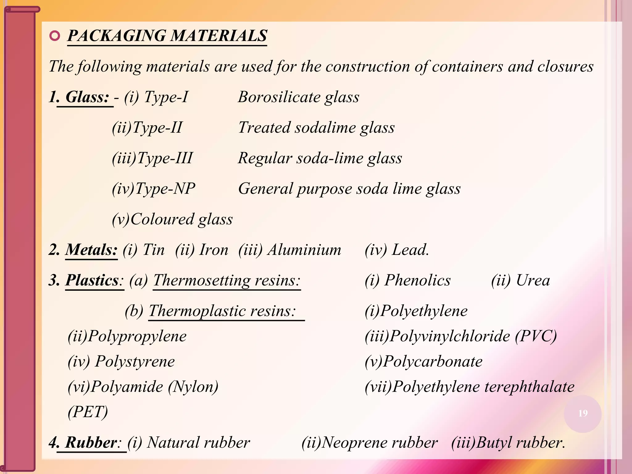 Pharmaceutical Containers and Closures: An Overview | PPTX
