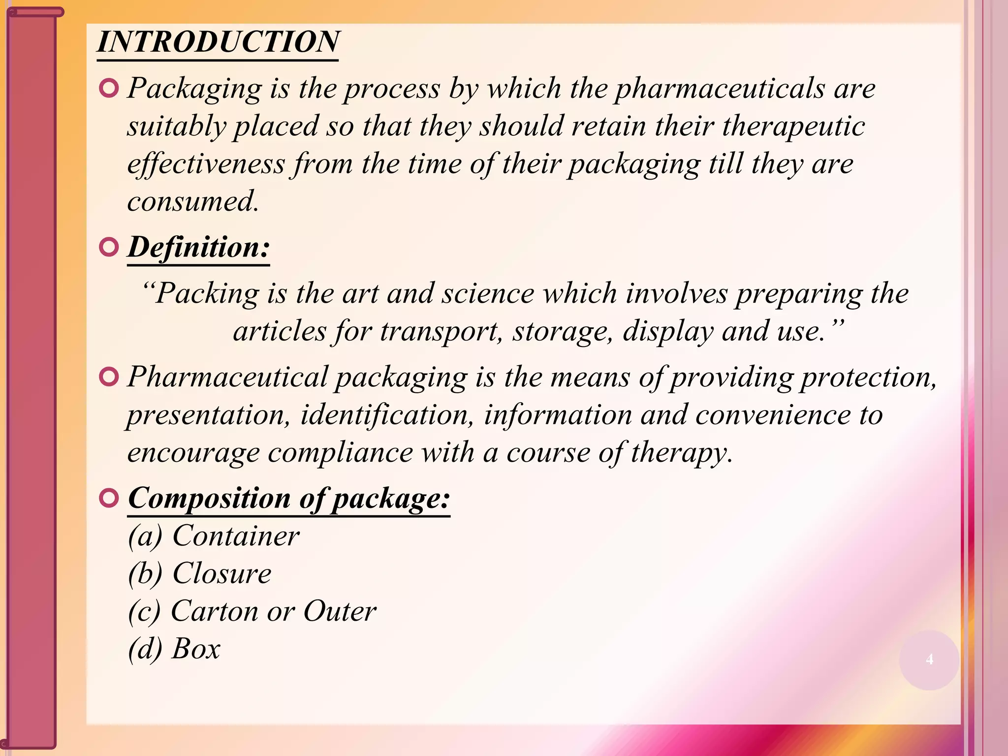 Pharmaceutical Containers and Closures: An Overview | PPTX