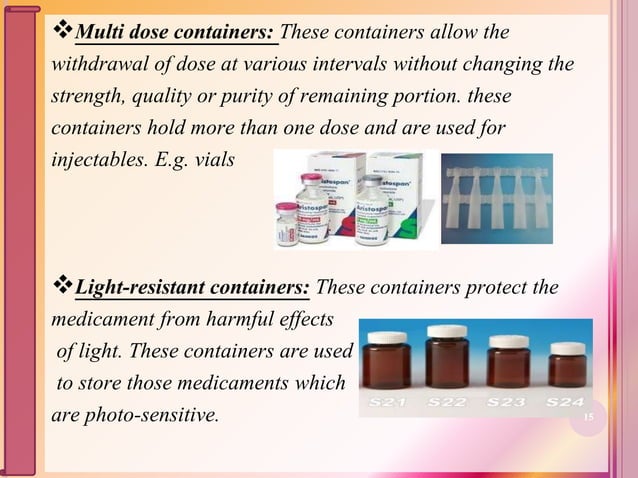 Pharmaceutical Containers and Closures: An Overview | PPTX ...
