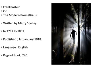 P.8. Study of Frankenstein. | PPT
