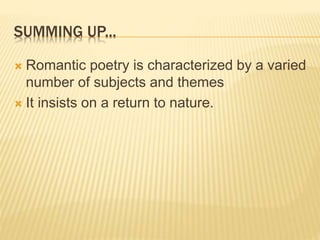 P. 5. Romantic poetry. | PPTX