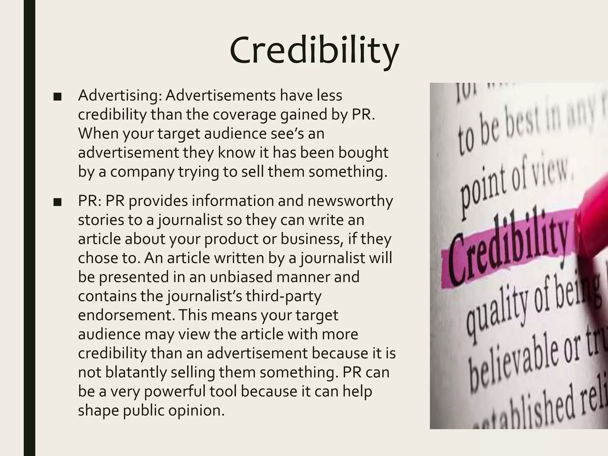 PR in relation to advertising | PPTX