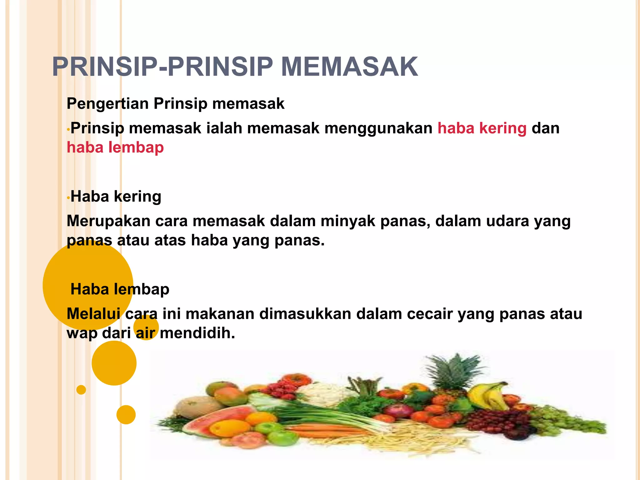Prinsip prinsip memasak | PPTX