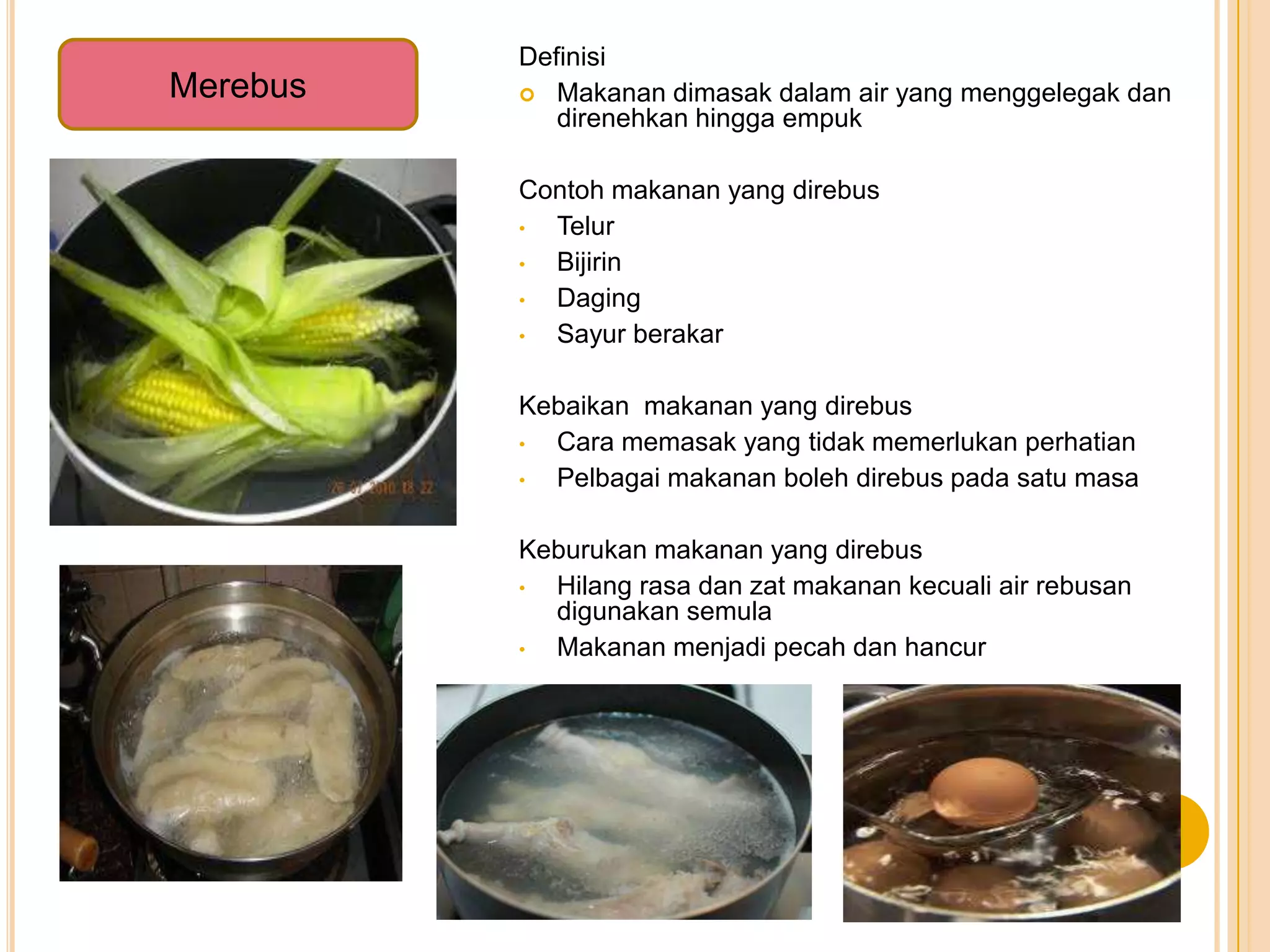Prinsip prinsip memasak | PPTX