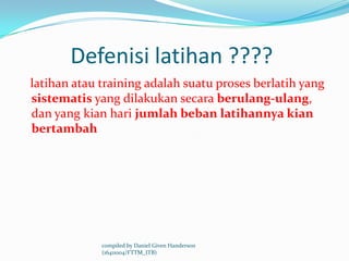 Prinsip prinsip pelatihan | PPTX