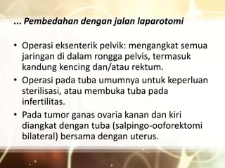 Prinsip prinsip pembedahan ginekologi | PPTX