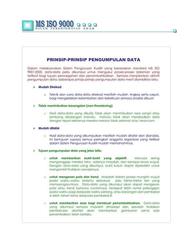 Prinsip prinsip pengumpulan data | PDF