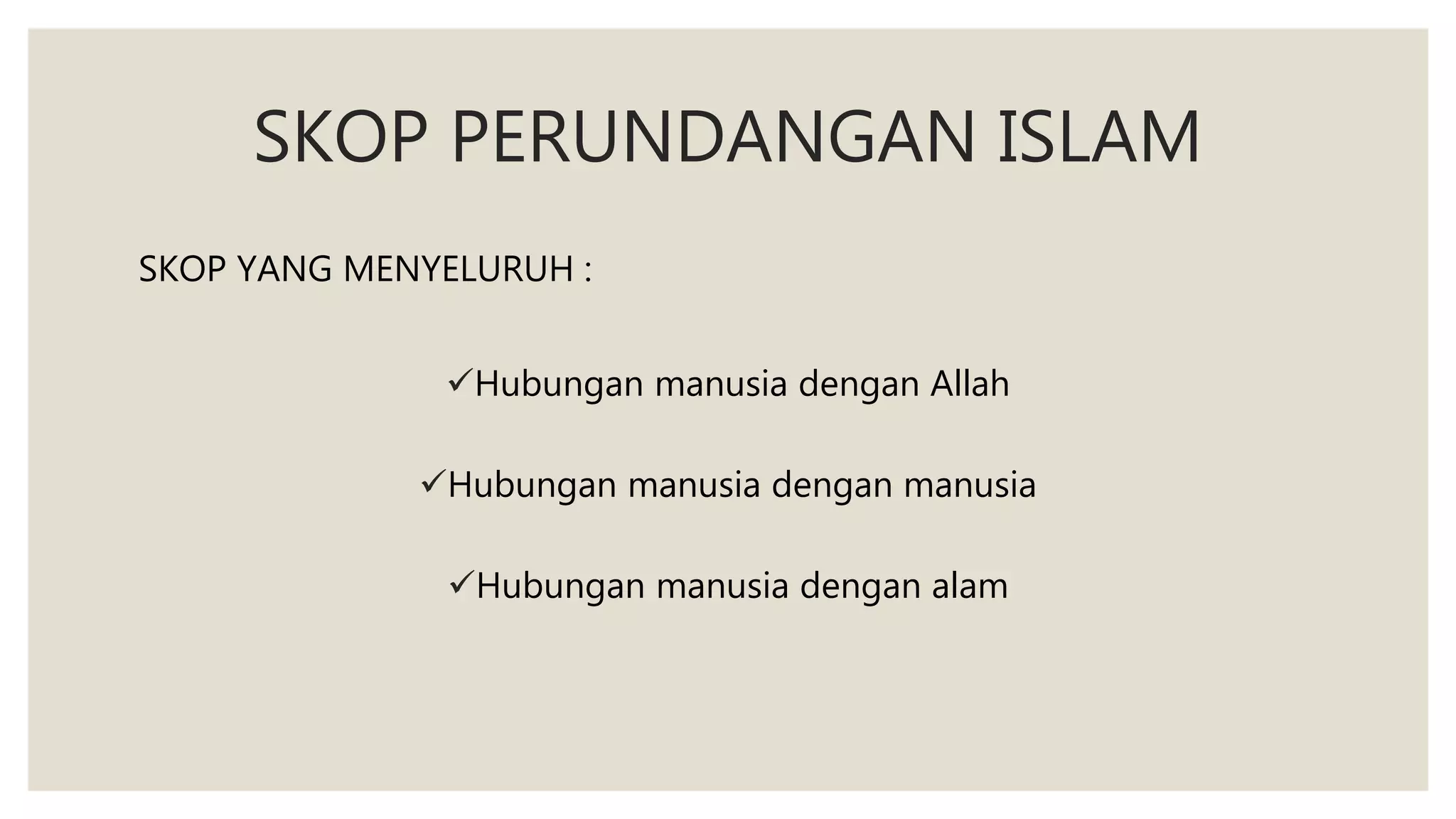 Prinsip prinsip perundangan islam dan perkembangan | PPTX